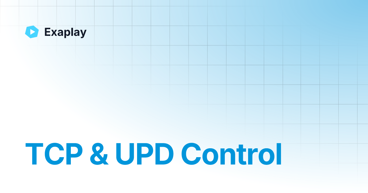 TCP & UPD Control | Exaplay